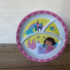 Dora the Explorer Melamine Divided Kids Plate // Great Condition ...