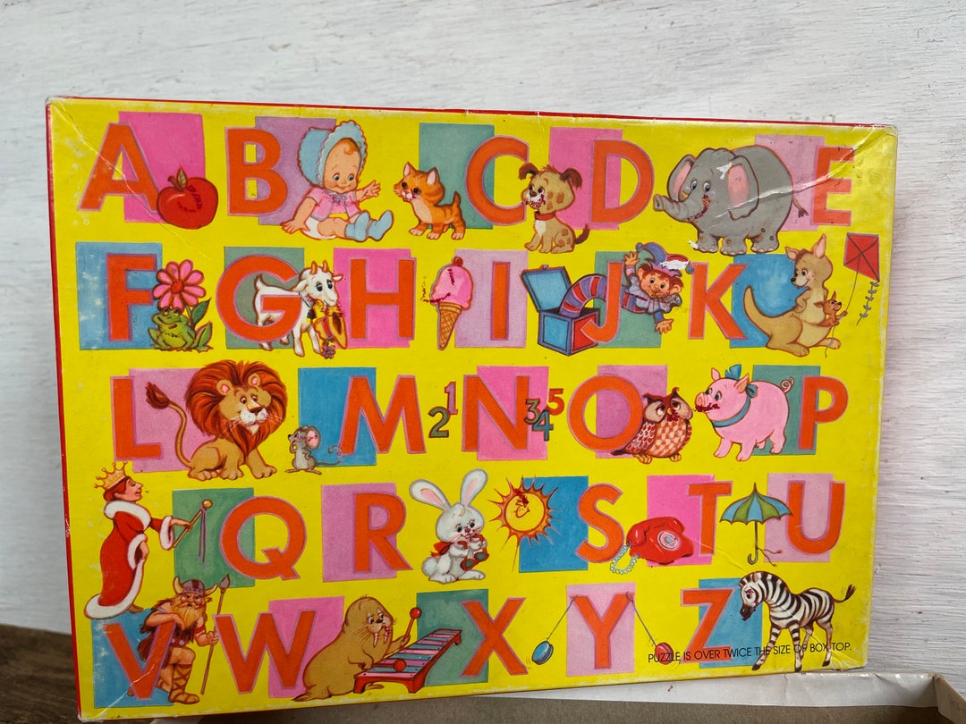 Vintage Springbok Jigsaw Puzzle "alphabet Fun" // 48 Piece Puzzle ...