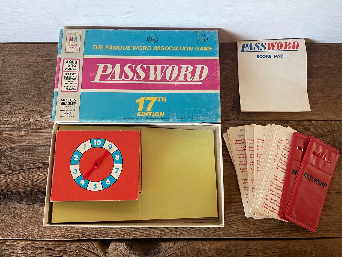 Vintage Password Games // You Choose // 1962 1963 1966 - Etsy