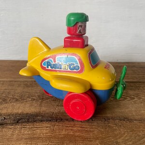 Vintage Tomy Push'n'go Plane & Pilot Toy // Collectible Toy // 1970's ...
