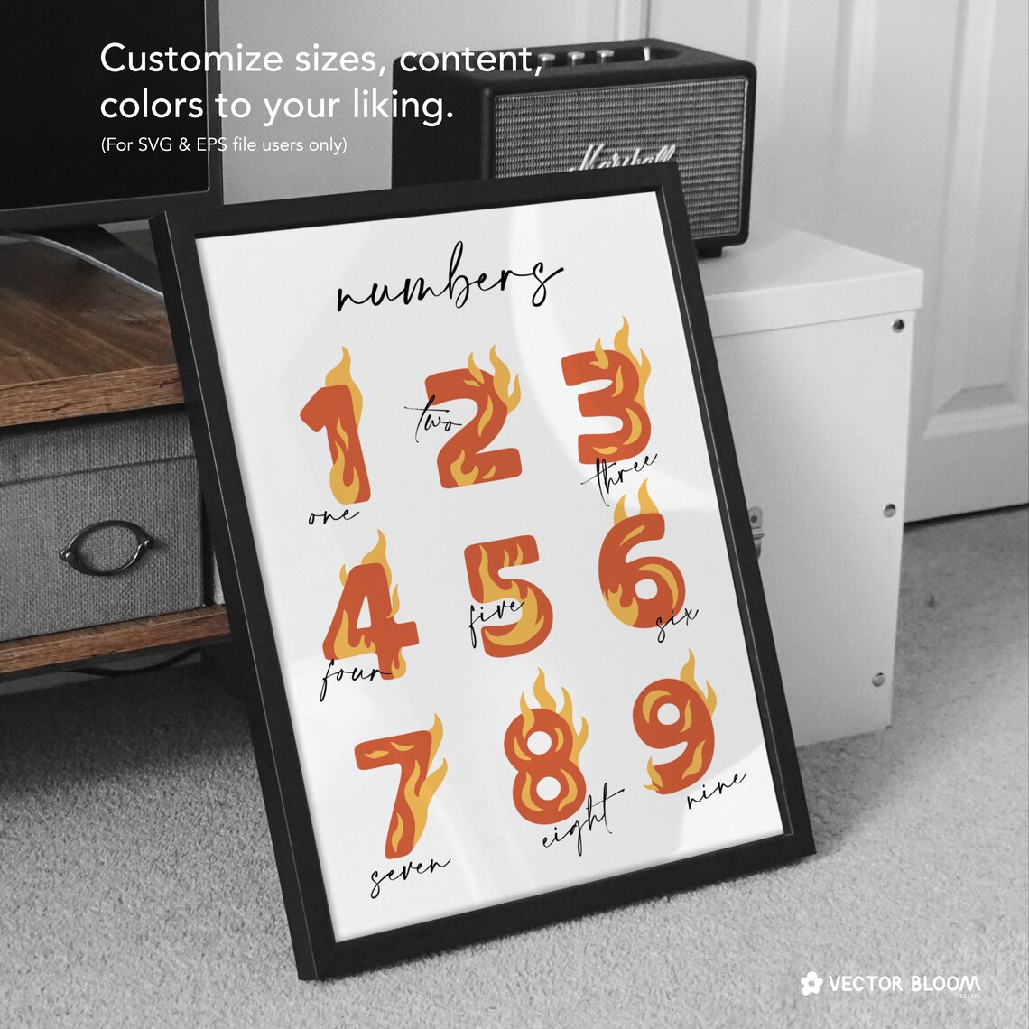 Fire Numbers SVG | Flame Numbers (png, Eps, Dxf) (digital Download) - Etsy