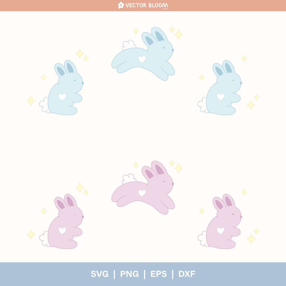 Hopping Bunnies SVG | Easter Bunnies SVG | Cute Easter Bunnies | Easter ...