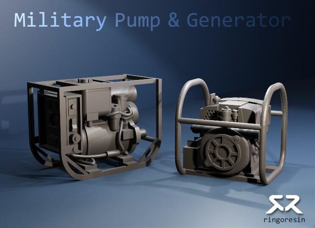 1/32 (and 1/35) Military MEP 501A Generator and Darley Pump (ID 14.08 ...