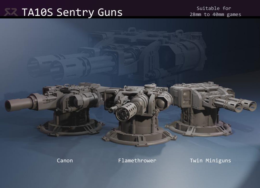 TA10S Sentry Guns for 28mm to 40mm Wargames - Etsy