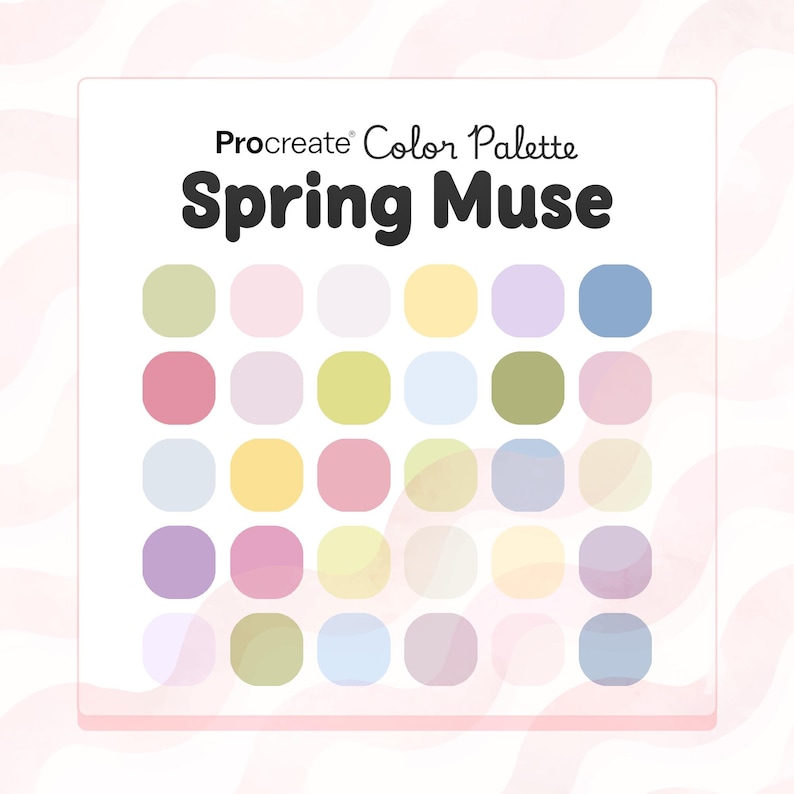 Procreate Color Palette for Digital Coloring & Notes | 30 Aesthetic ...