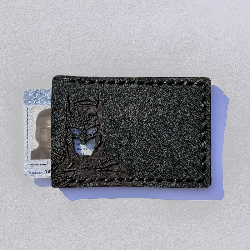 Bat Man Id Wallet - Etsy