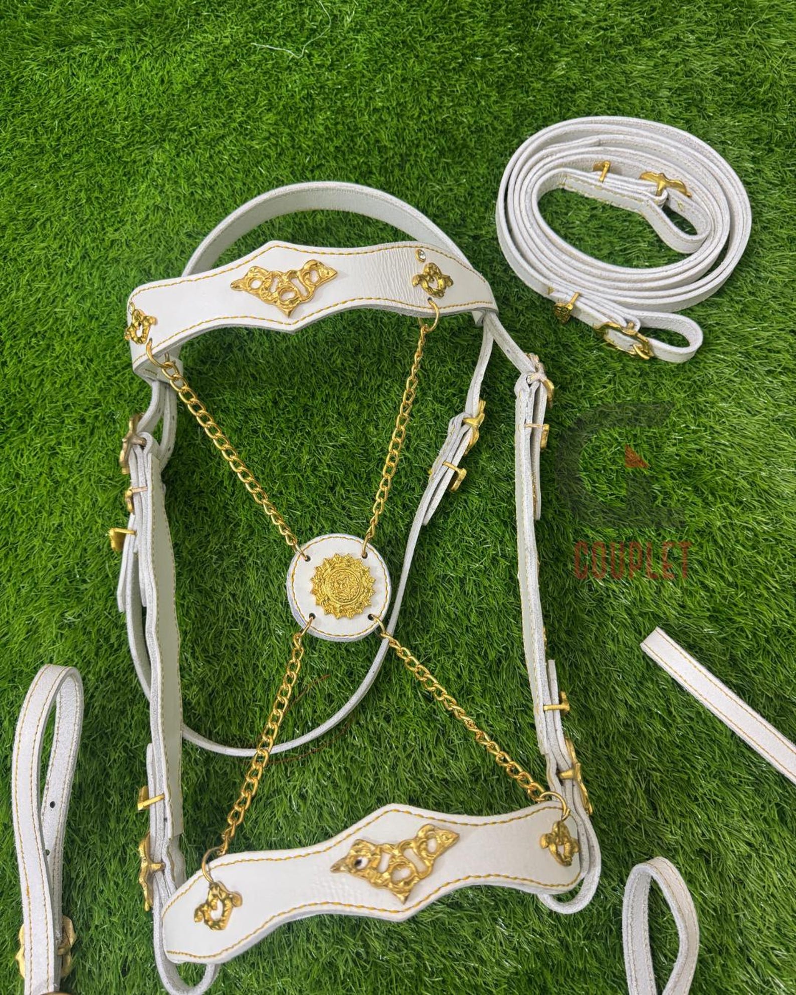 Handmade Cowhide Leather Horse Bridle With Brass Ornaments - Etsy
