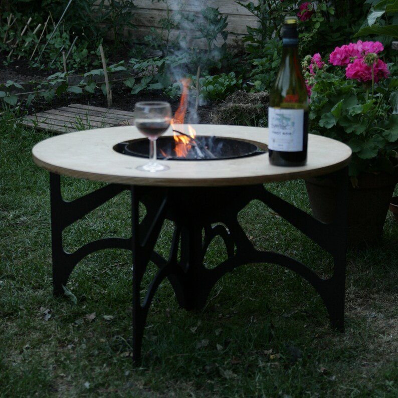 THE CRUCIBLE Barbeque Inset Table, Coffee Table, Inset Fire Bowl Table ...