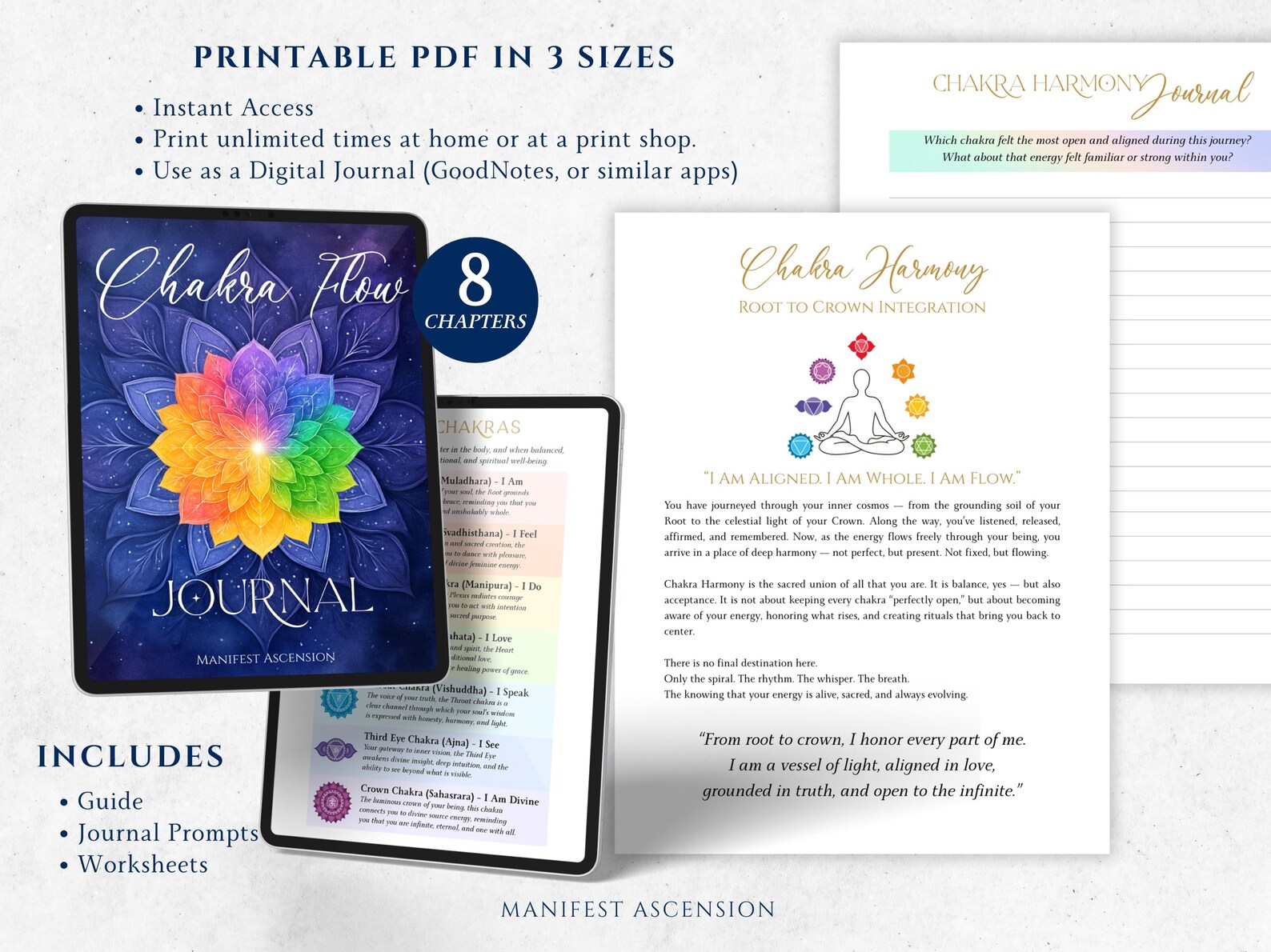Chakra Healing Journal | 7 Chakra Energy Alignment Workbook (printable ...