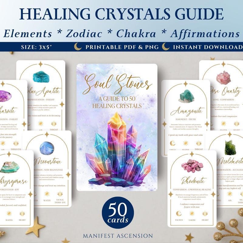 Printable Crystal Cards - Etsy