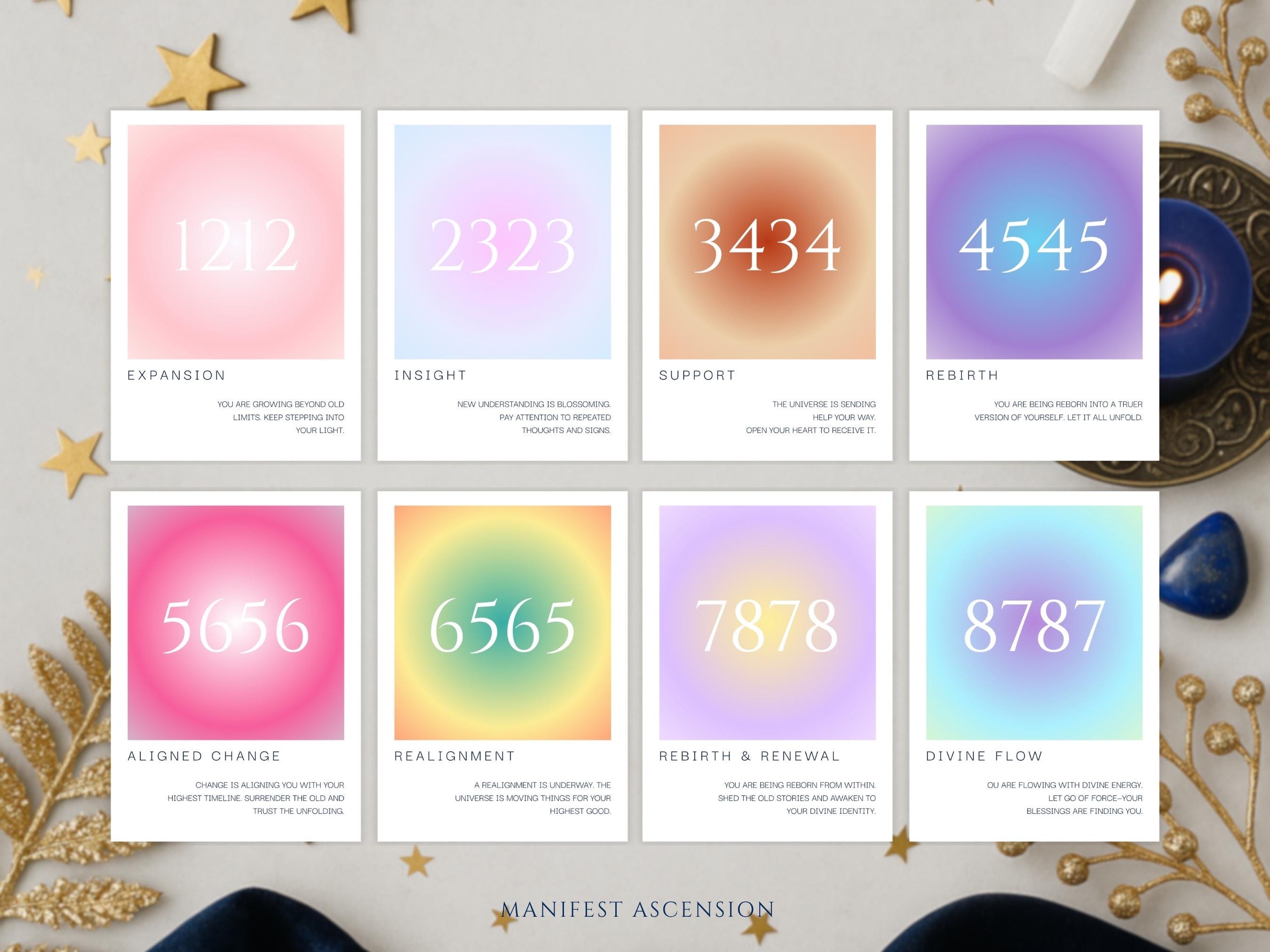 Angel Number Oracle Cards: Printable Spiritual Guidance Deck (digital ...
