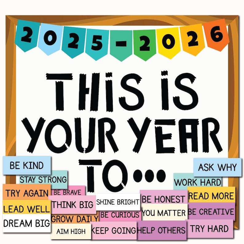 Motivational Bulletin Board Kit, Classroom Decor (PDF) - Etsy