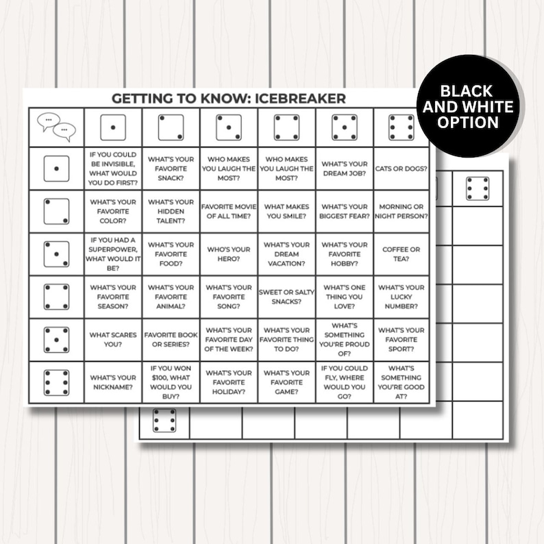 Printable Icebreaker Game for Adults and Kids, Team Building ...
