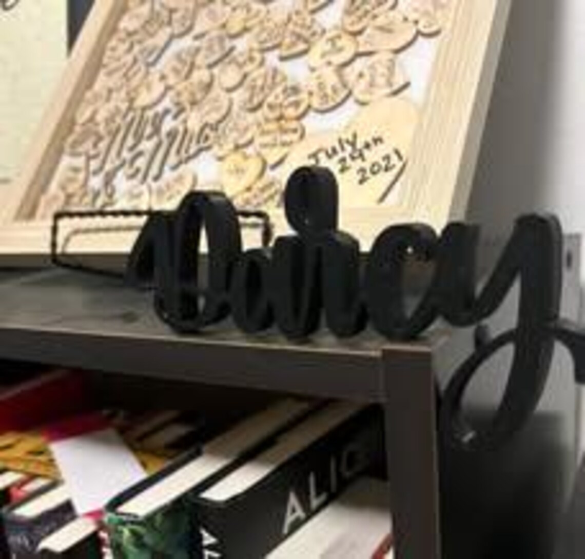 Custom Calligraphy 3D Magnetic Sign - Etsy