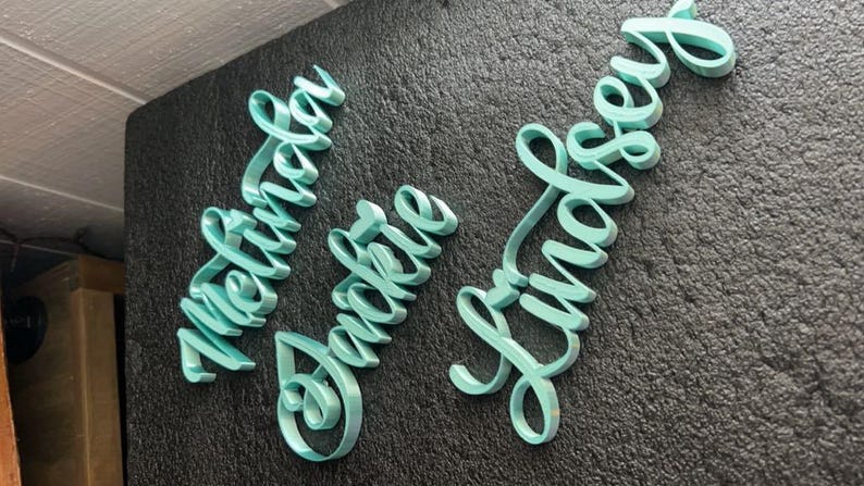Custom Calligraphy 3D Magnetic Sign - Etsy