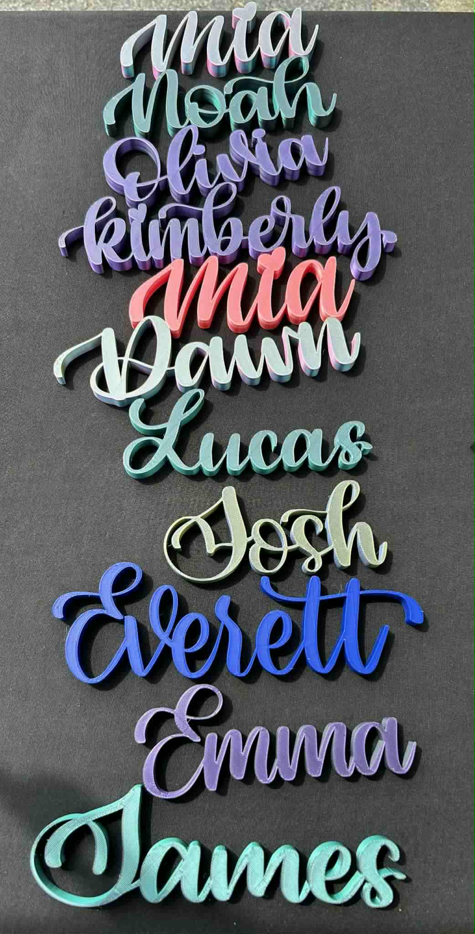 Custom Calligraphy 3D Magnetic Sign - Etsy
