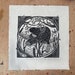 The Beast of Dean III Original Linocut Print on Handmade Lokta Paper ...