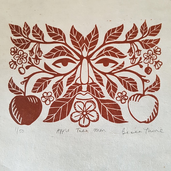Trees Linocut - Etsy UK