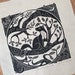 The Beast of Dean II Pine Marten, Original Linocut Print on Handmade ...