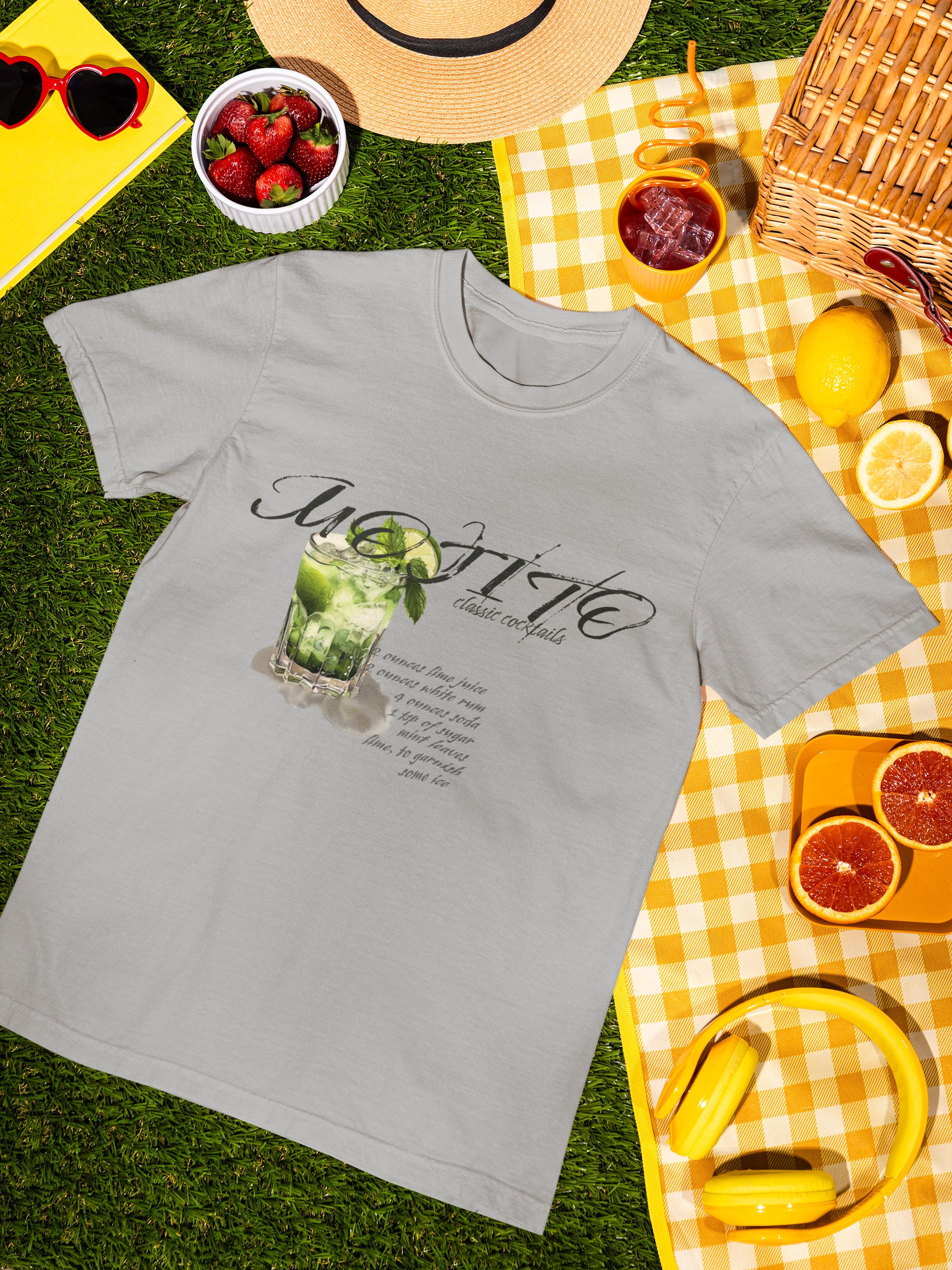 Mojito Cocktail Recipe T-shirt: Retro Summer Drinks Graphic Tee - Etsy