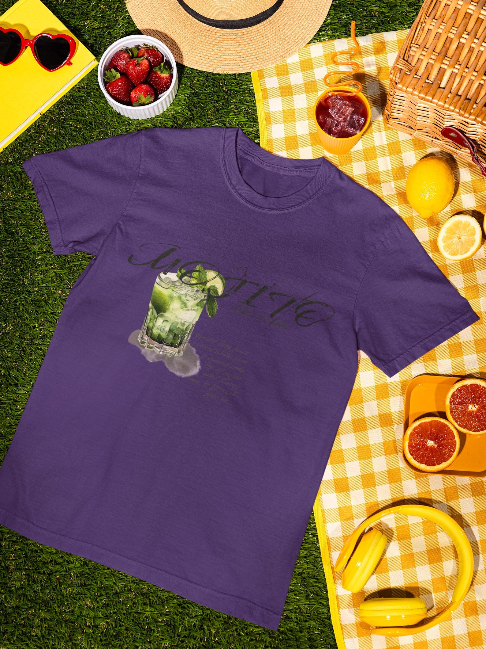 Mojito Cocktail Recipe T-shirt: Retro Summer Drinks Graphic Tee - Etsy