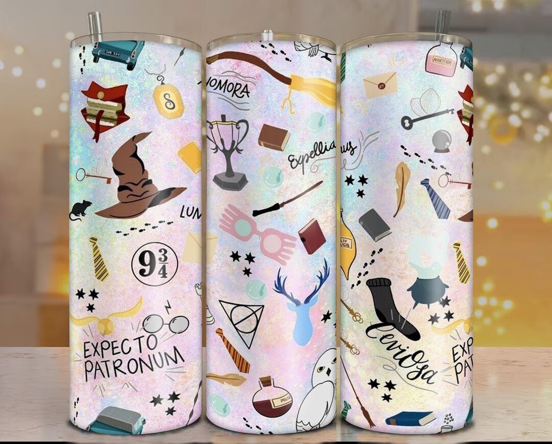 Envoltura de personajes de Harry Potter de 20 oz PNG - Etsy México