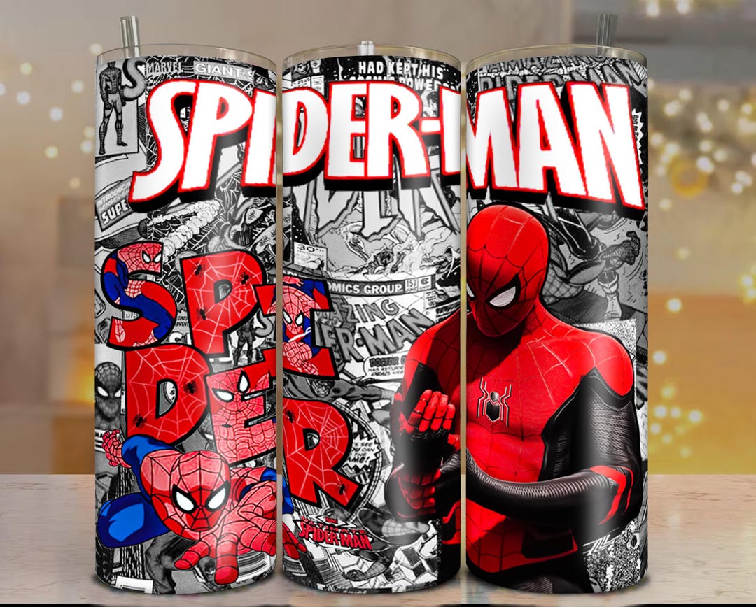 Spiderman Tumbler Wrap, 20oz Tumbler, Superhero Tumbler Wrap, Spiderman ...