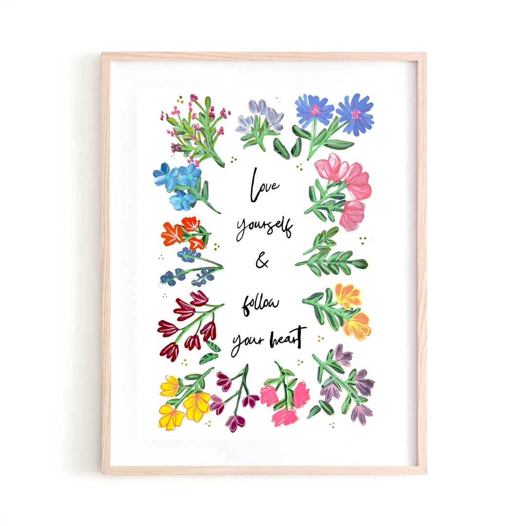 Love Yourself and Follow Your Heart - Etsy