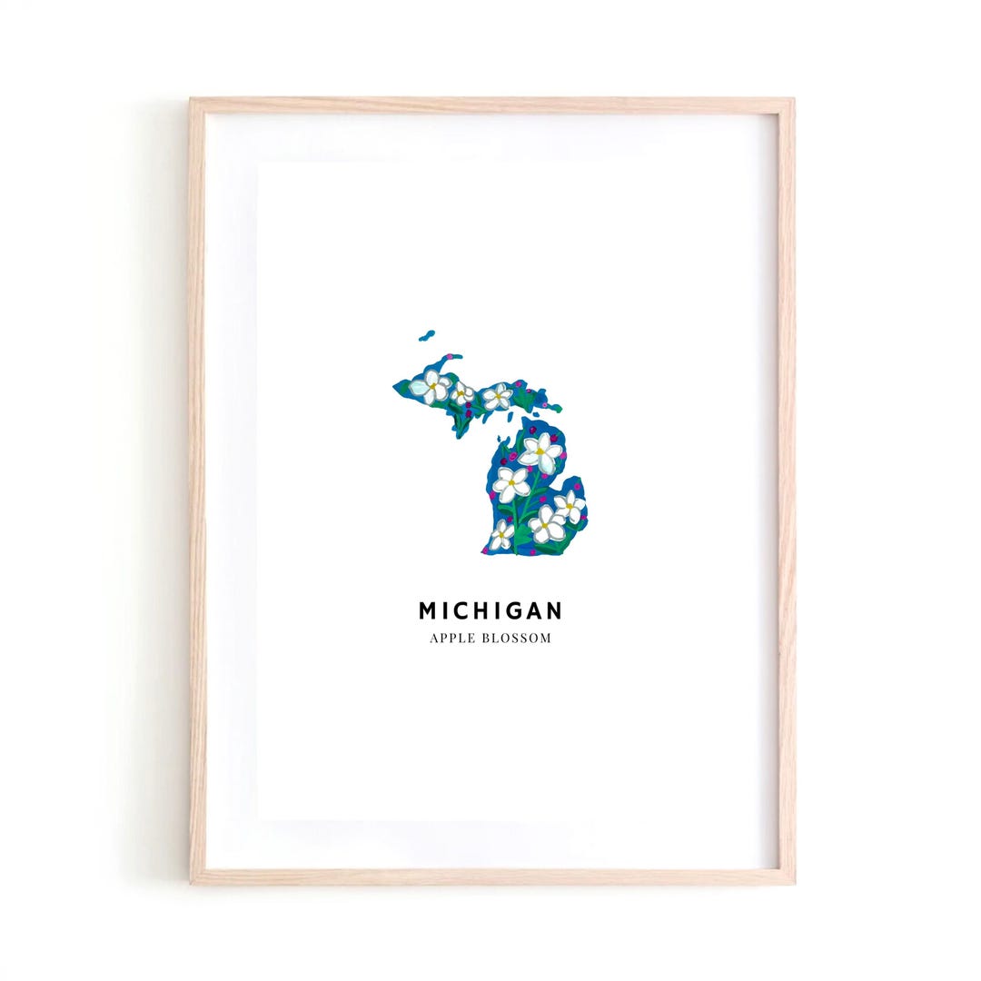 Michigan State Flower Art Print - Etsy