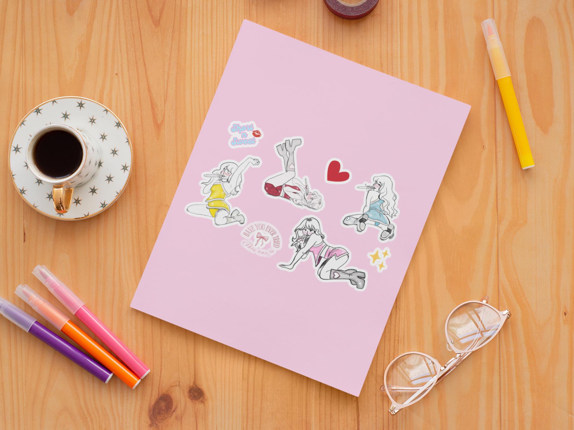 Sabrina Carpenter Juno Position Stickers, Pack of Stickers, Scrapbooking Supplies, DIY Crafts ...