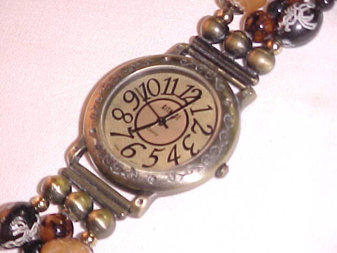 Women's Gitano Quartz Watch Working Condition With Jewelry Bead Band - Etsy
