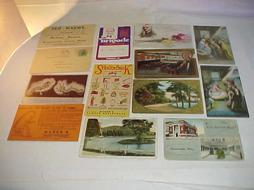 13 Vintage Post Cards - Etsy