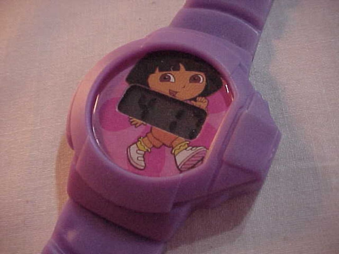 Dora the Explorer LCD Watch With Purple Vinyl Band Working Condition - Etsy