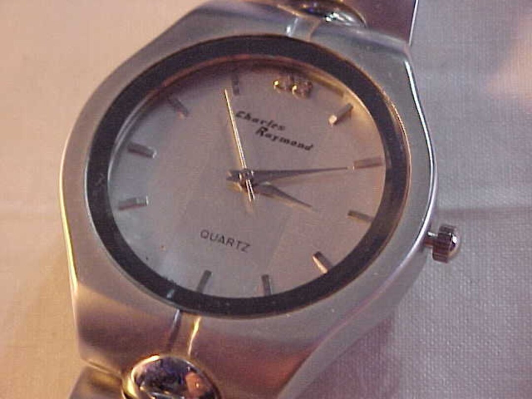 Men's Charles Raymond Quartz Watch With Silver Link Band Working ...