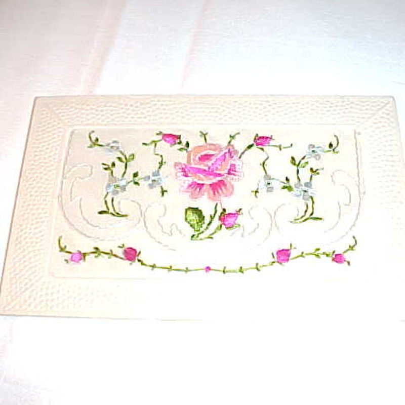 Embroidered Postcard - Etsy