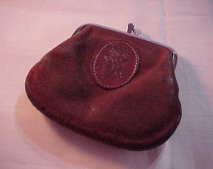 Leather Coin Purse With Tooled Leather Rose - Etsy