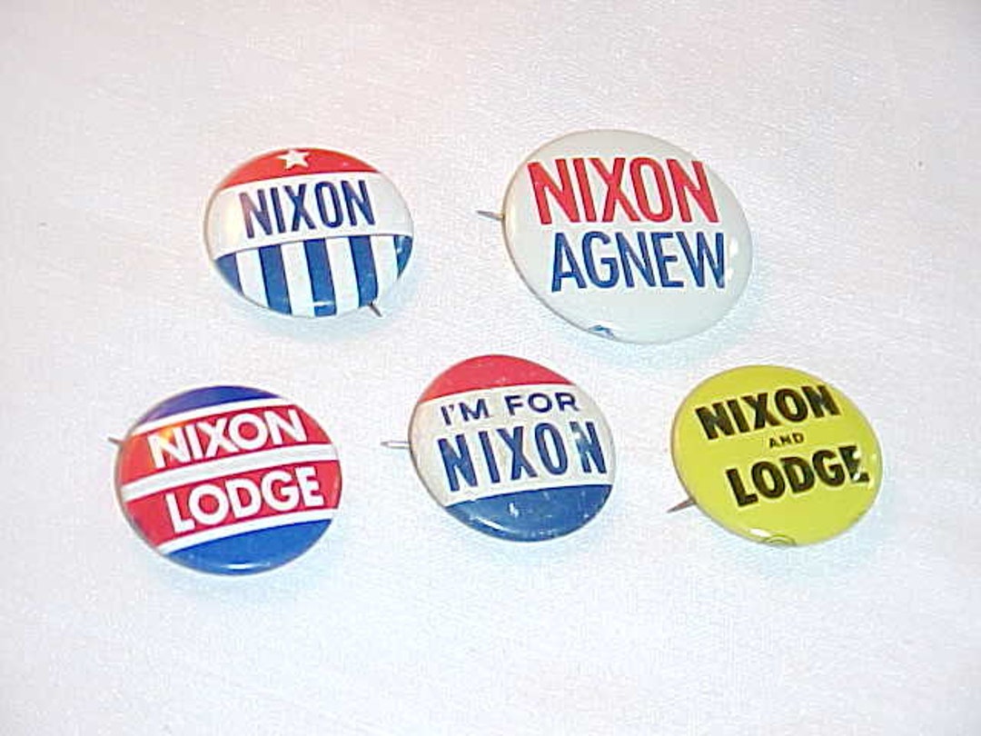 5 Richard Nixon Political Campaign Pin Pinback Button - Etsy