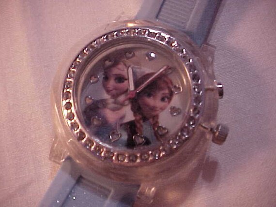 Disney Frozen Elsa and Anna Flashing Light Quartz Wat… - Gem