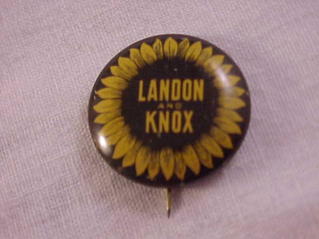 Landon and Knox 1936 Political Pinback Campaign Button - Etsy