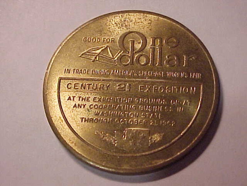 1962 Seattle Century 21 Exposition Dollar Token - Etsy