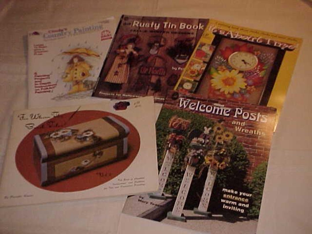 5 Wood Craft Pattern Books Tole Painting Book - Etsy