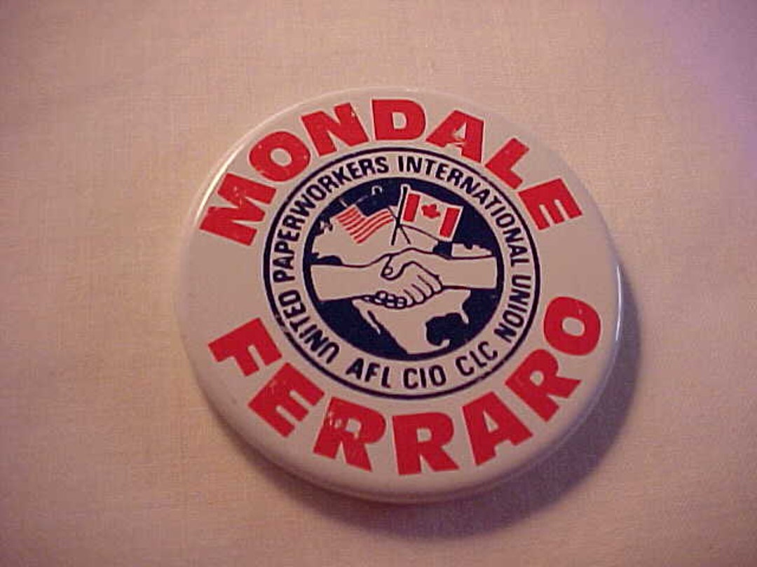 Mondale Ferraro United Paperwork's International Union AFL - Etsy