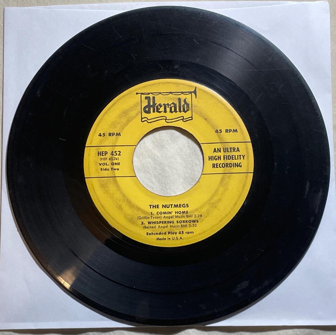 The Nutmegs - 1955 Vinyl 45 Record - Herald Records HEP 452 - Etsy