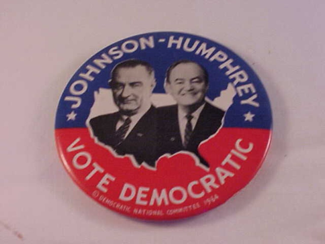 Johnson Humphrey Vote Democratic - Lyndon B Johnson Presidential ...