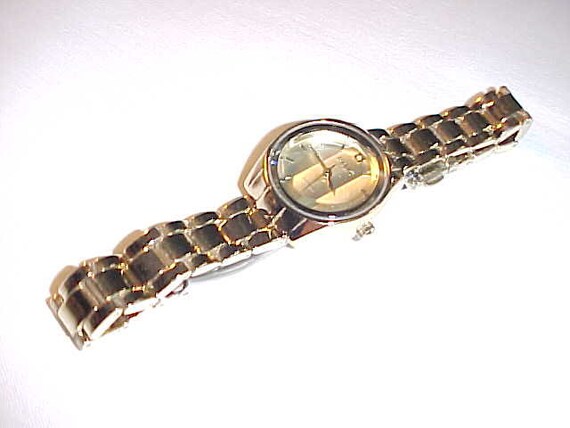Women's Relic Diamond Quartz Wrist Watch With Gold St… - Gem