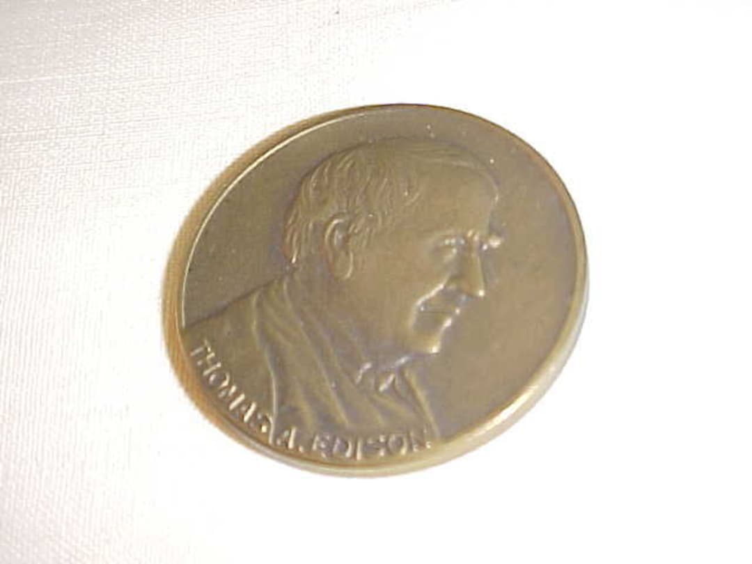 Thomas A. Edison Crescent Temple Brass Token - Etsy