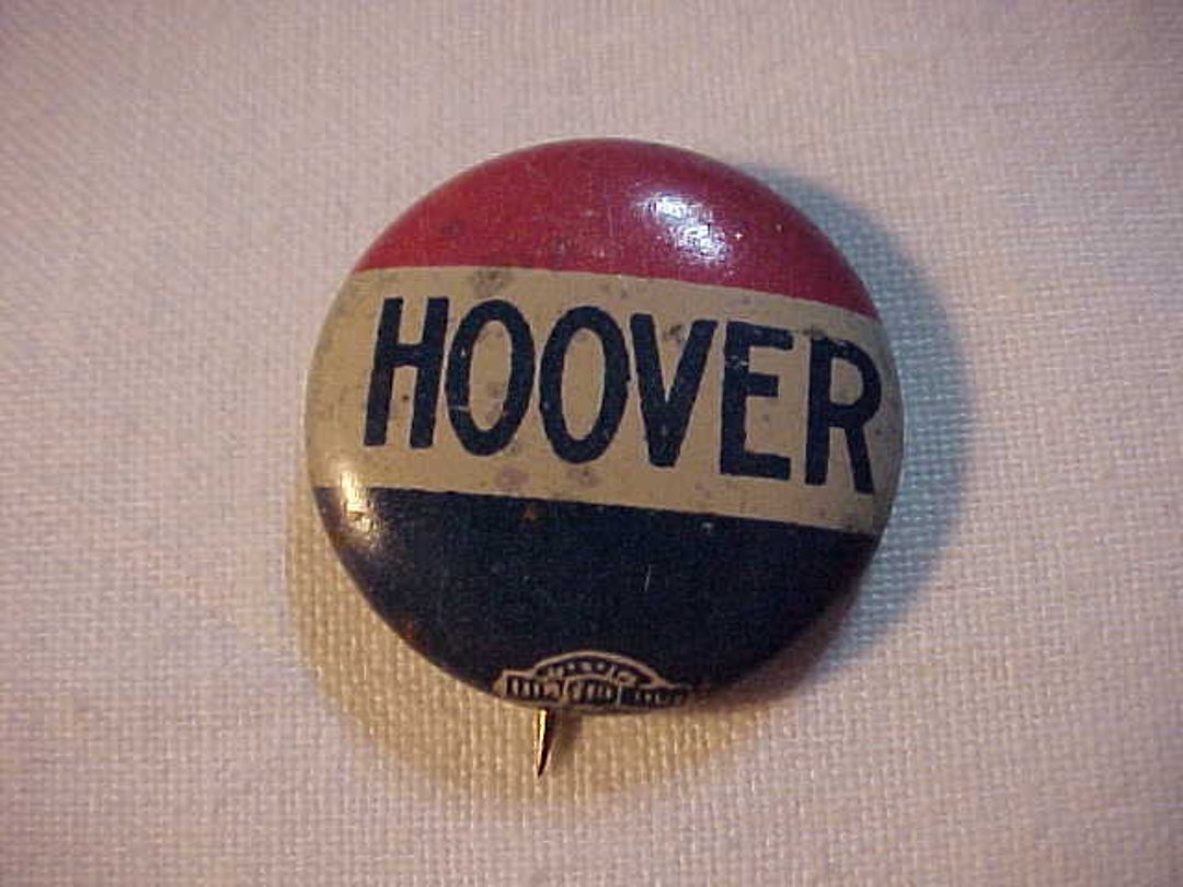 Hoover Campaign Pin Pinback Button Herbert Hoover - Etsy