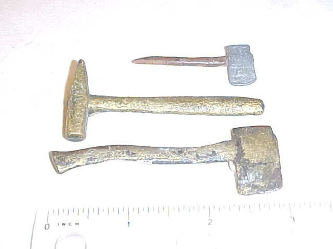 2 Miniature Toy Axes and 1 Miniature Toy Hammer Miniature Tools - Etsy