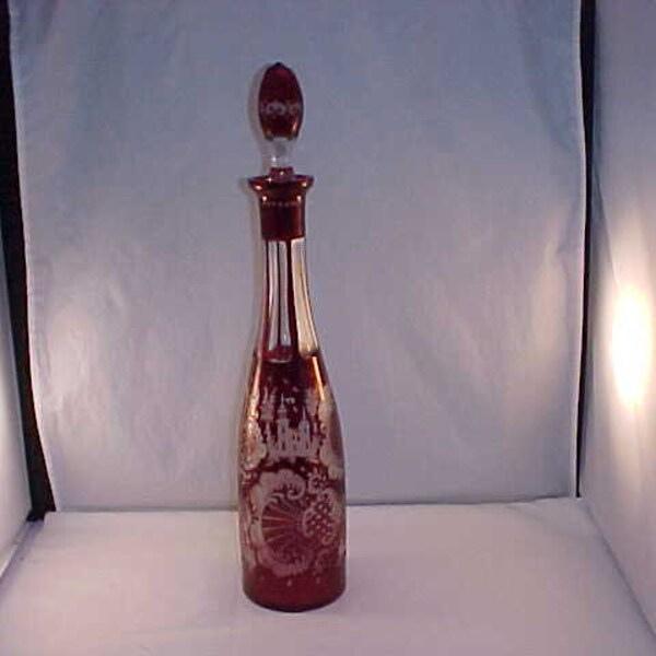 Bohemian Glass Decanter - Etsy