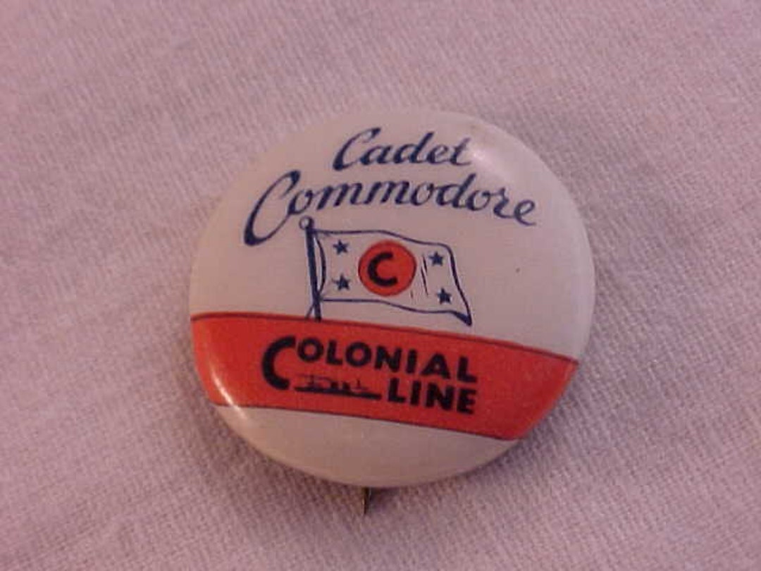 Vintage Pinback Button Colonial Line Cadet Commodore Pin - Etsy